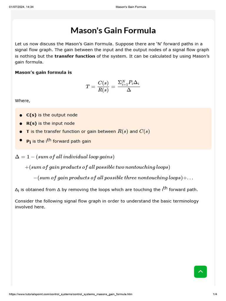 Mason's Gain Formula | PDF | Combinatorics | Algorithms