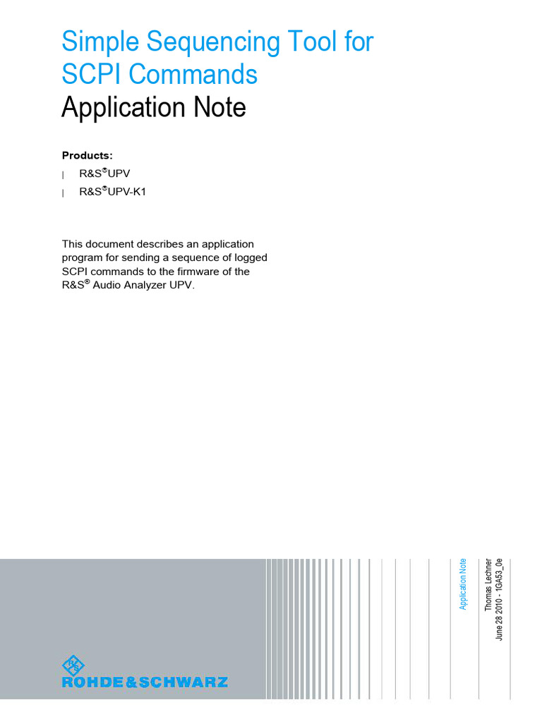 Simple Sequencing Tool For SCPI Commands | PDF | Computer Program | Programming