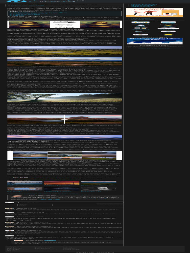 Five Hidden Landscape Photography Tips | PDF | Image Editing | Photograph
