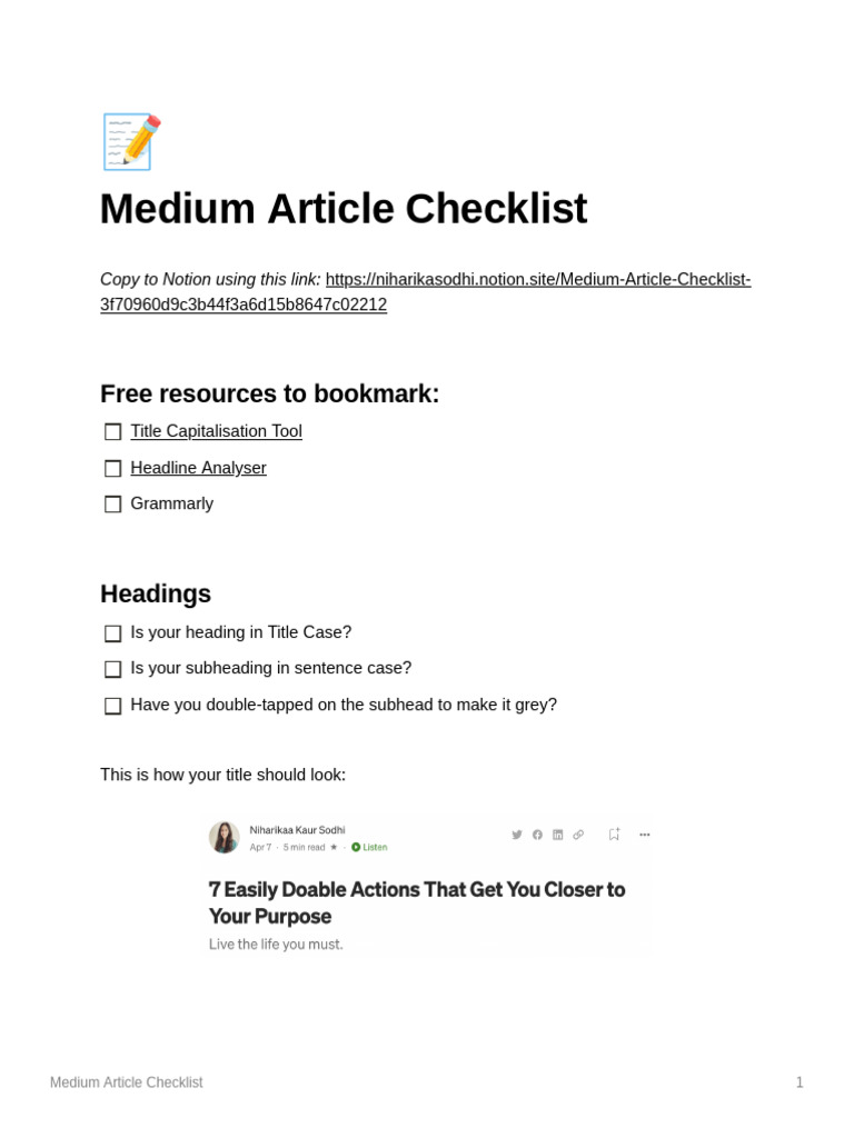 Essential Medium Article Writing Guide | PDF | Human Communication