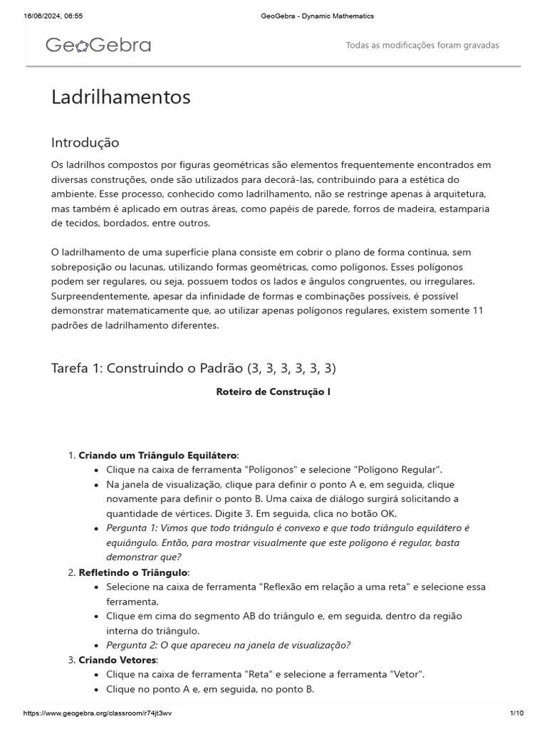 GeoGebra - Dynamic Mathematics | PDF | Triângulo | Polígono