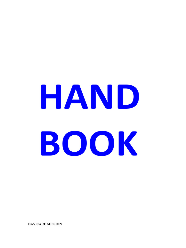 Hand Book | PDF | Child Care | Child Development