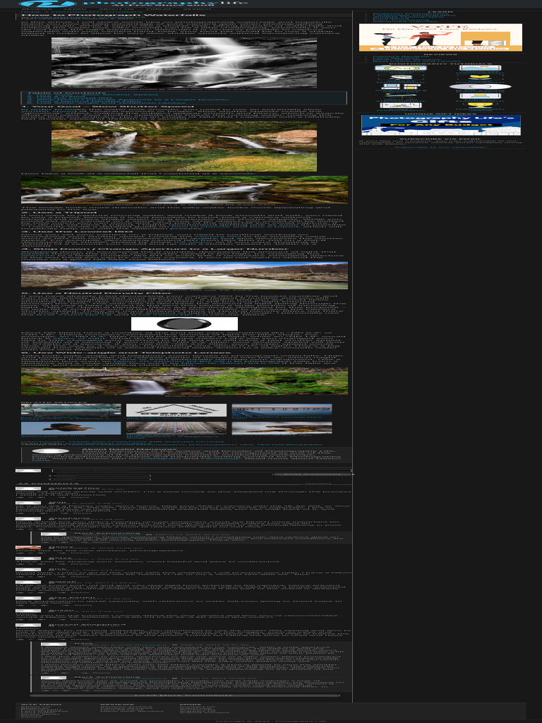 How to Photograph Waterfalls | Download Free PDF | Shutter Speed | Camera Lens