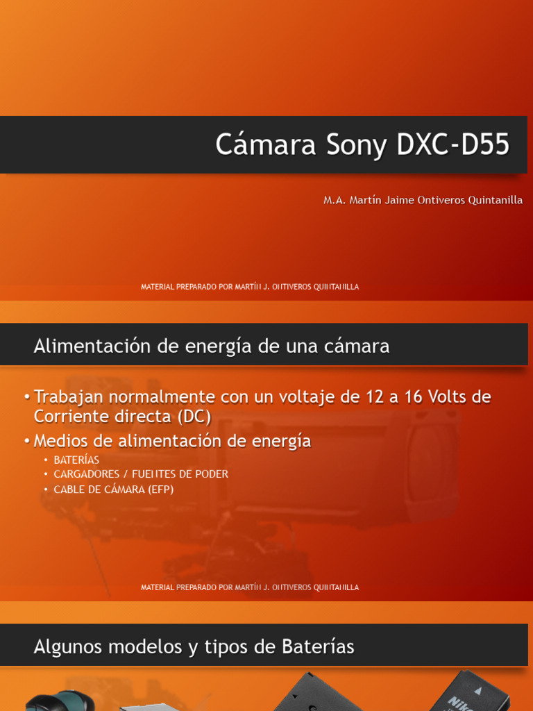 Sesión 3 Cámara Sony DXC D55 | PDF | Cámara | Bienes manufacturados