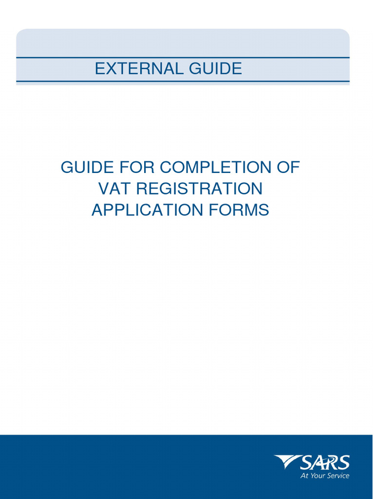 VAT REG 02 G01 Guide For Completion of VAT Application External Guide ...