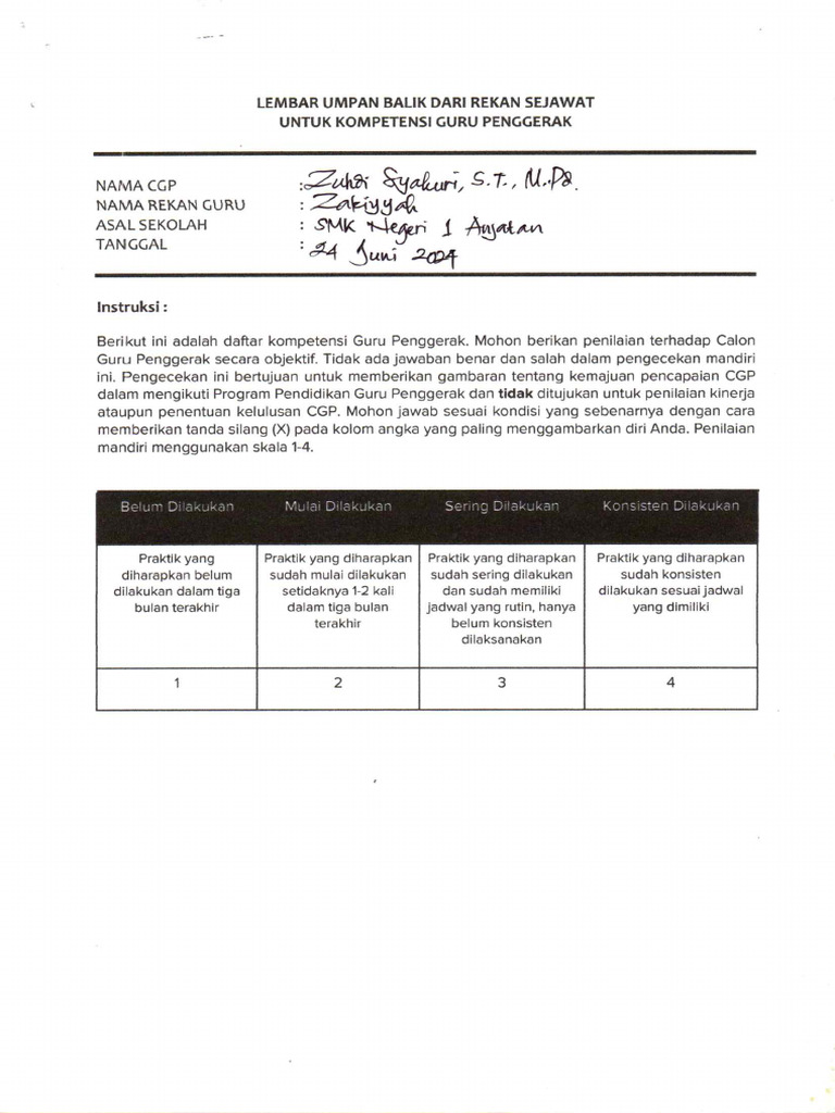 Umpan Balik Zakiyyah | PDF