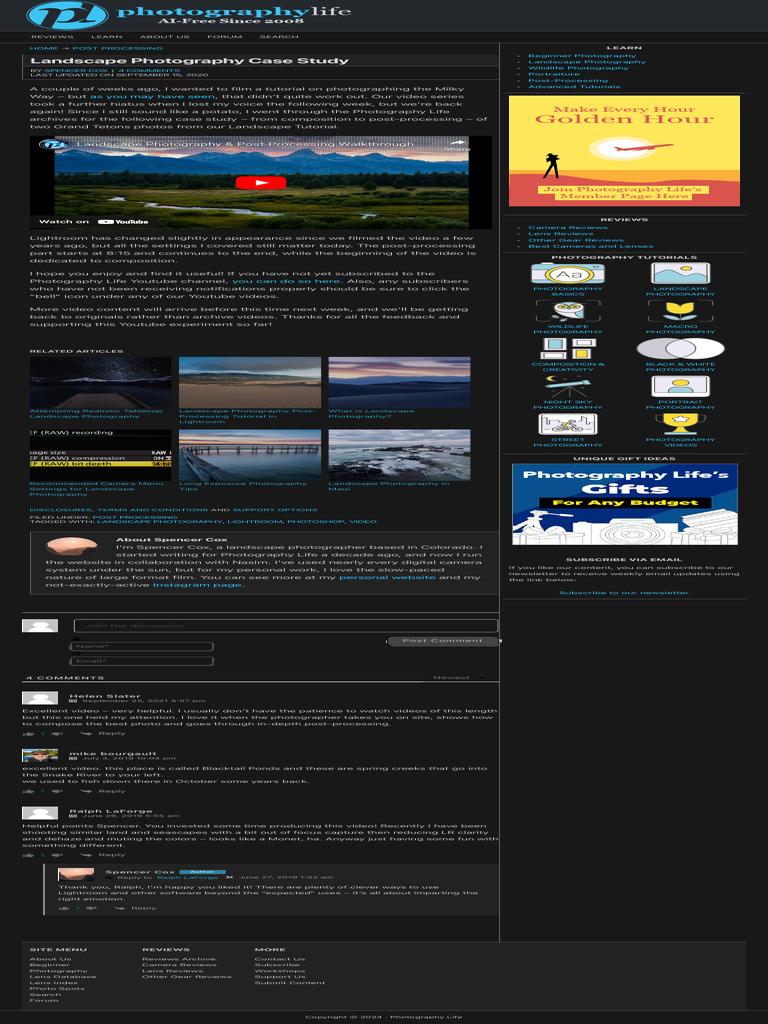 Landscape Photography Case Study | PDF | Camera | Image Editing