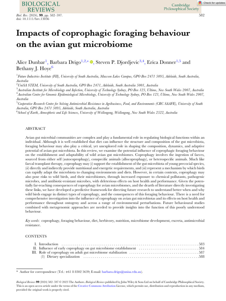 Biological Reviews - 2023 - Dunbar - Impacts of Coprophagic Foraging ...