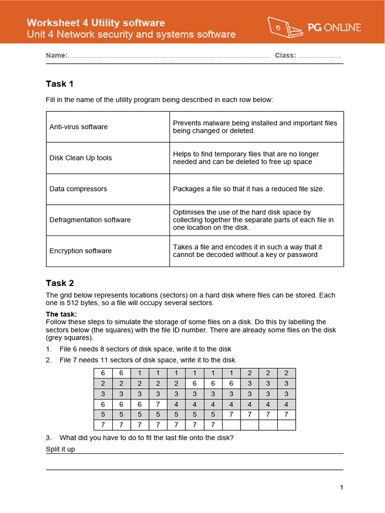 T4 Worksheet 4 | PDF | Disk Storage | Computer File