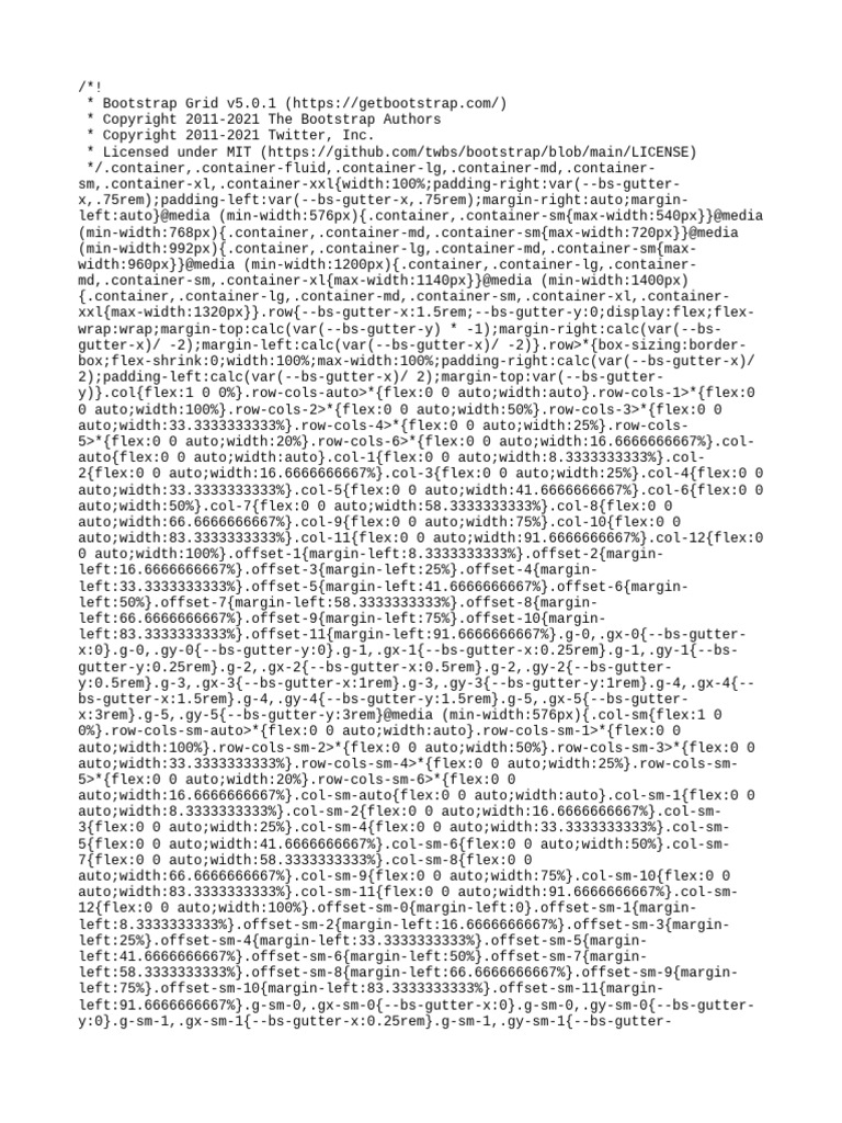 Bootstrap Grid Pdf