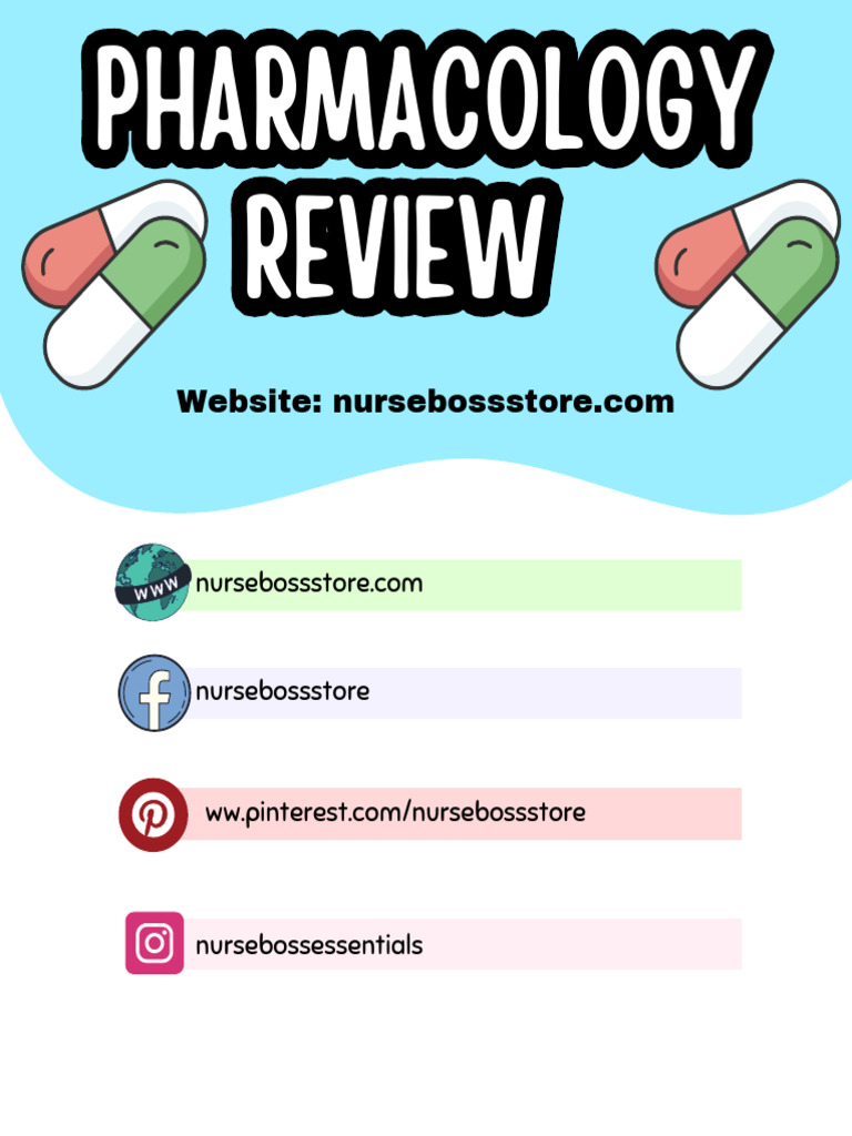 Nursing Pharmacology Study Guide | PDF | Analgesic | Nonsteroidal Anti ...