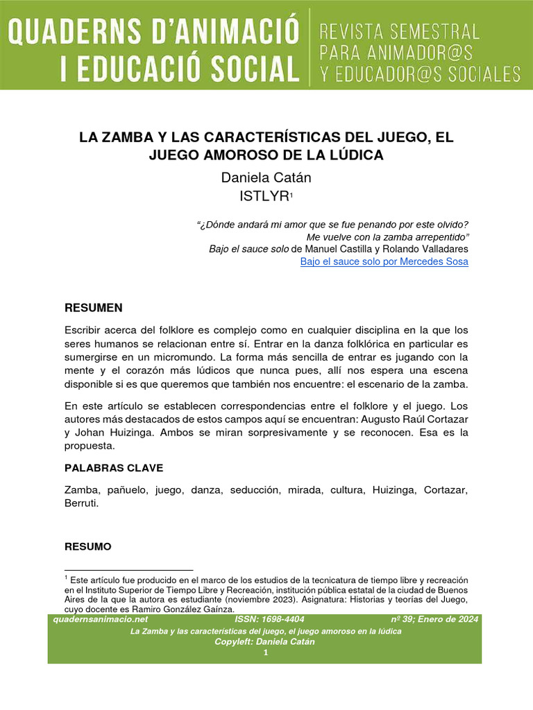 Zamba: Juego y Seducción Folklórica | PDF | Bailes