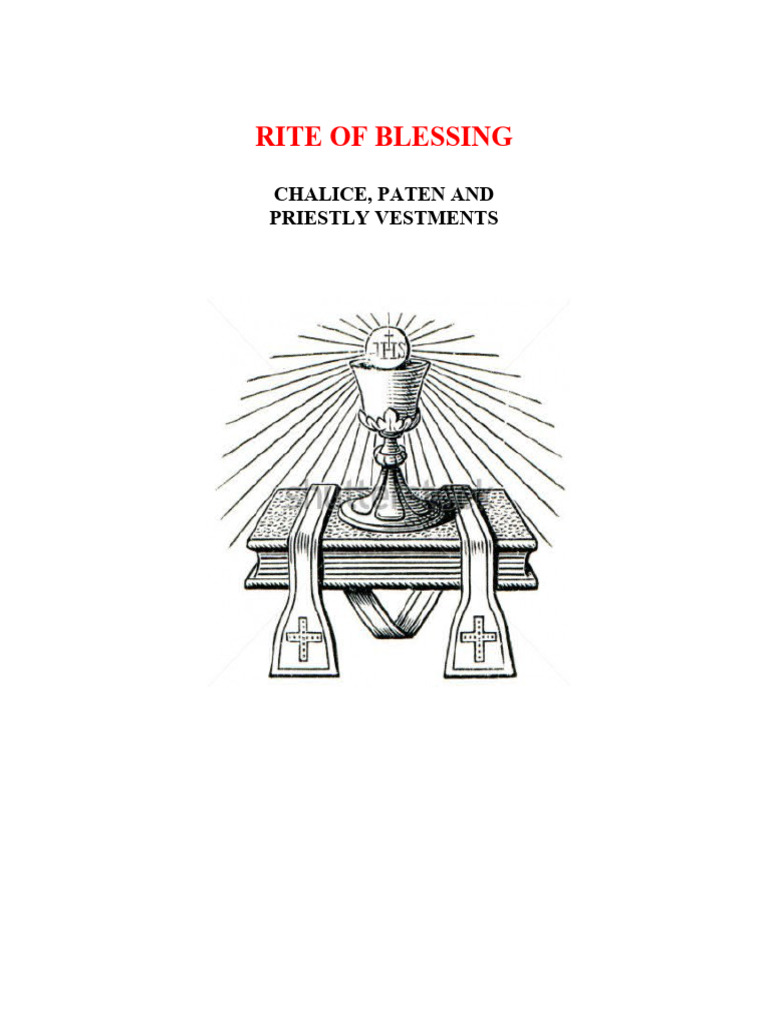 Rite of Blessing of Vestments and Chalice | PDF | Blessing | Prayer