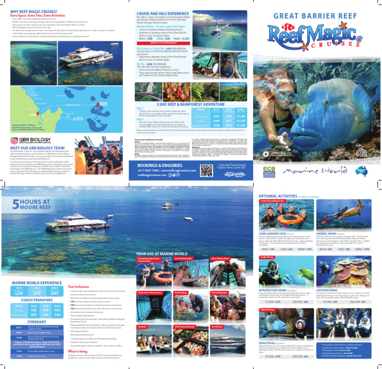Reef-Magic-Cruises Brochure A4 6pg 2021 PRINT | PDF | Scuba Diving ...