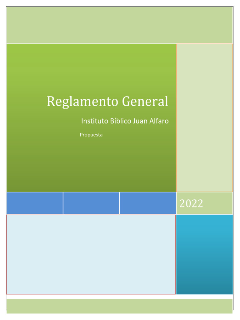 Reglamento General | PDF | Maestros | Presupuesto