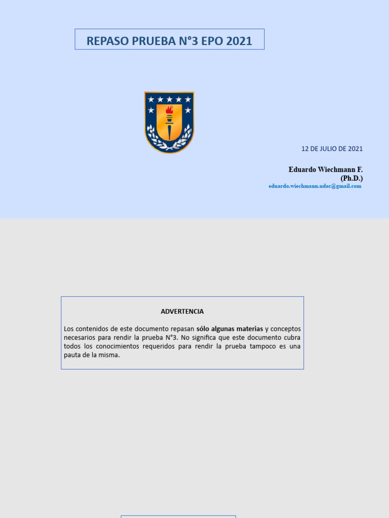 REPASO PRUEBA N°3 EPO 2021 | PDF