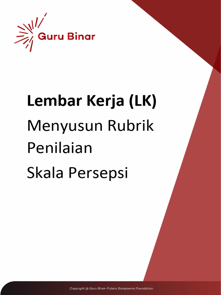 LK Menyusun Rubrik Penilaian - Rubrik Skala Persepsi | PDF