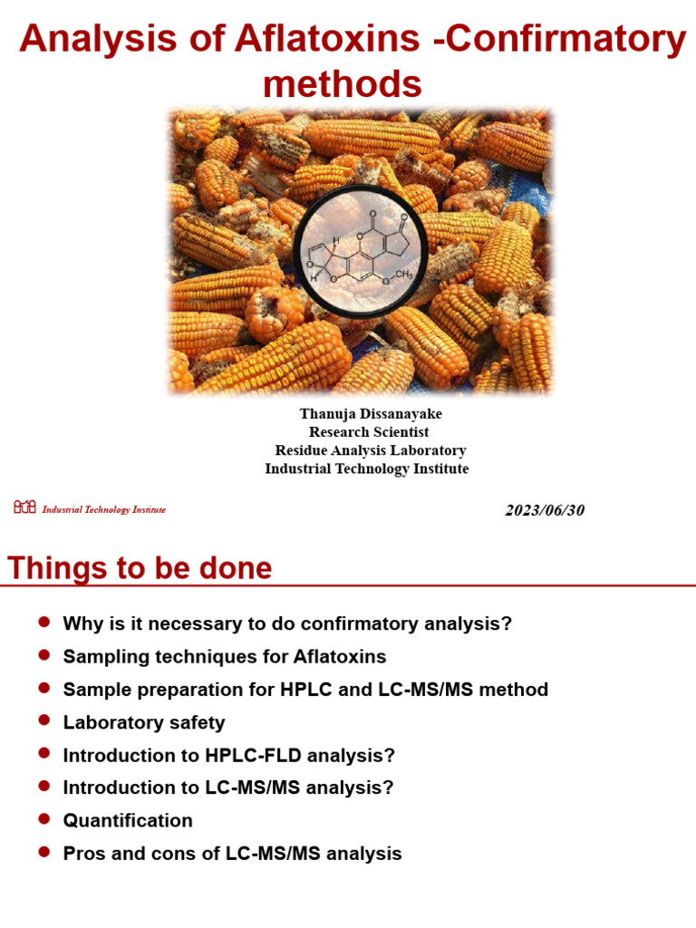 Aflatoxin Analysis - Confermatory Detection Methods | PDF | Mass Spectrometry | High Performance ...