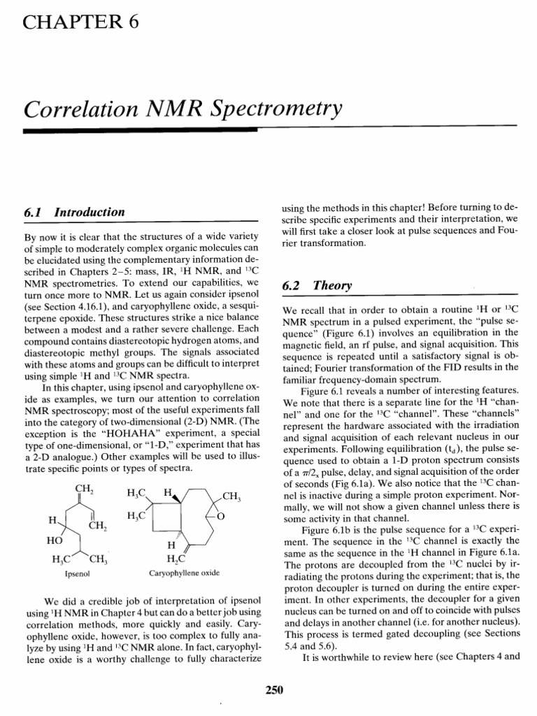 Chapter6 Correlation NMR Spectrometry | PDF