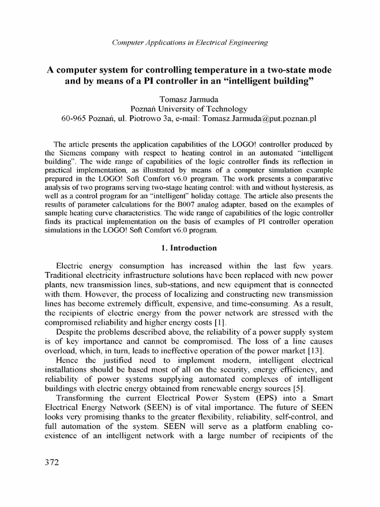 Jarmuda Tomasz A 10 2012 | PDF | Distributed Generation | Control Theory