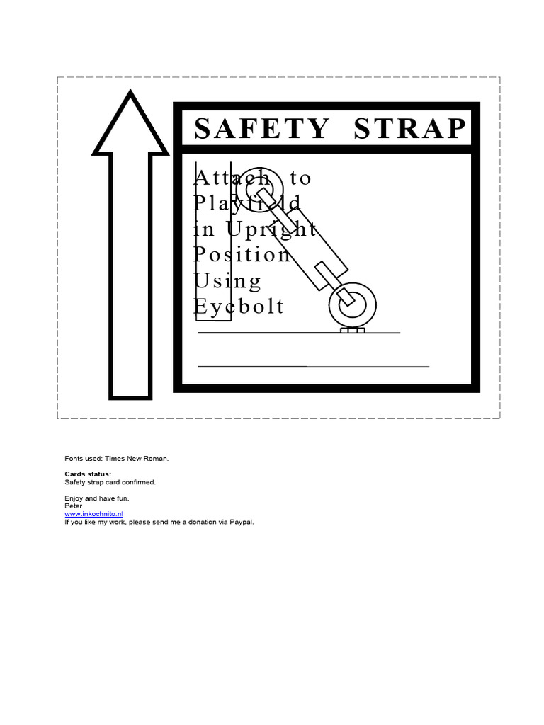 Data East Safety Strap Card | PDF