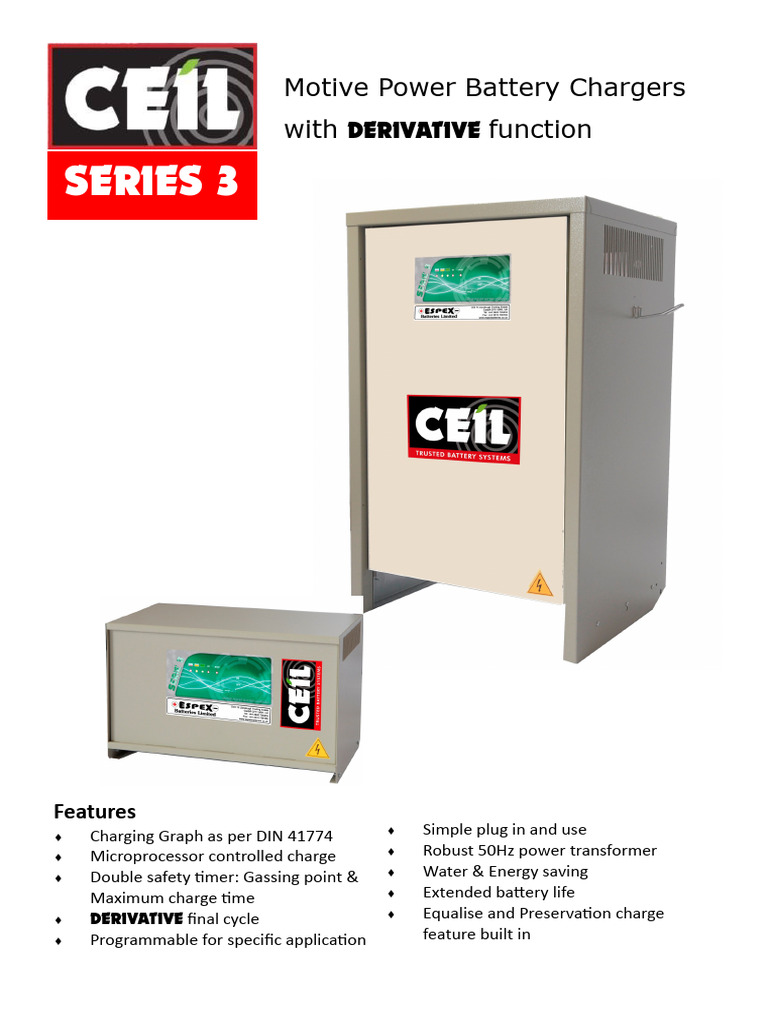 CEIL Motive Power Chargers With DERIVATIVE Function-brochure-July 2013 ... CEIL Motive Power Chargers With DERIVATIVE Function-brochure-July 2013 ...