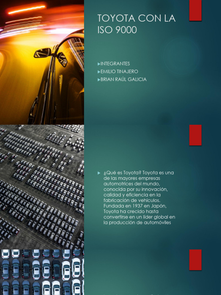 Toyota y Certificaciones ISO 9000 y 14001 | PDF | Calidad (comercial ...