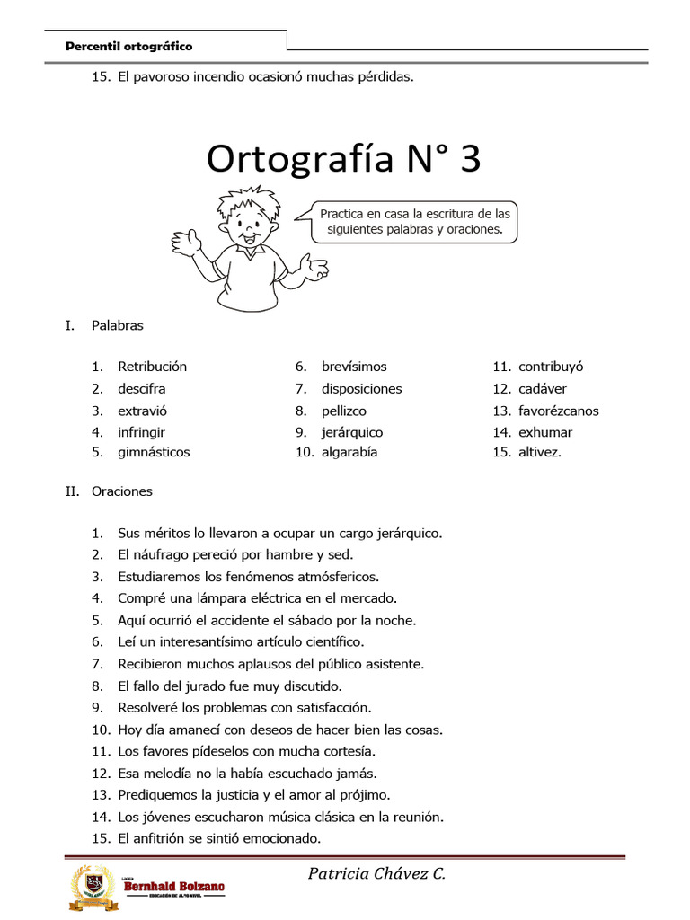 Práctica de Ortografía y Redacción | PDF | Artes del Lenguaje y ...
