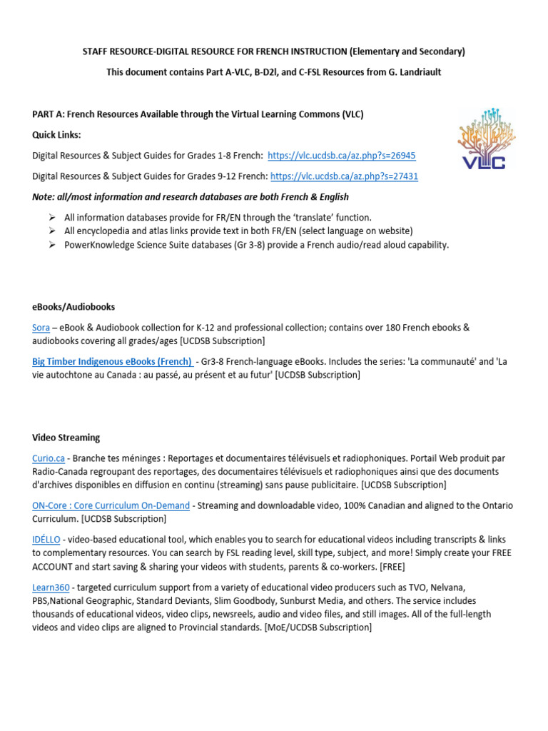 French Instruction Digital Resources Guide | PDF