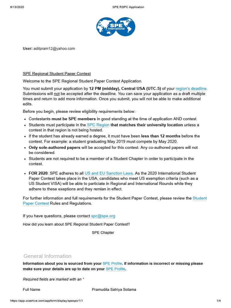 SPE Regional Student Paper Contest | PDF | Natural Gas