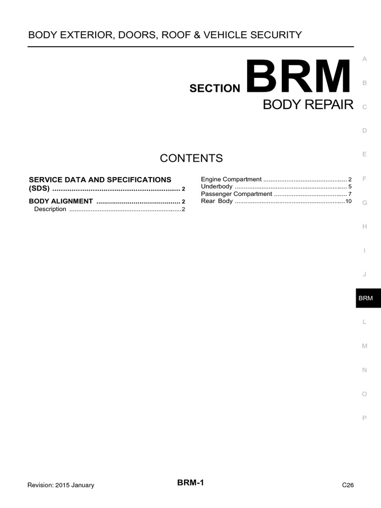 C26 - BRM - Allignment NISSAN SERENA - All Available | PDF