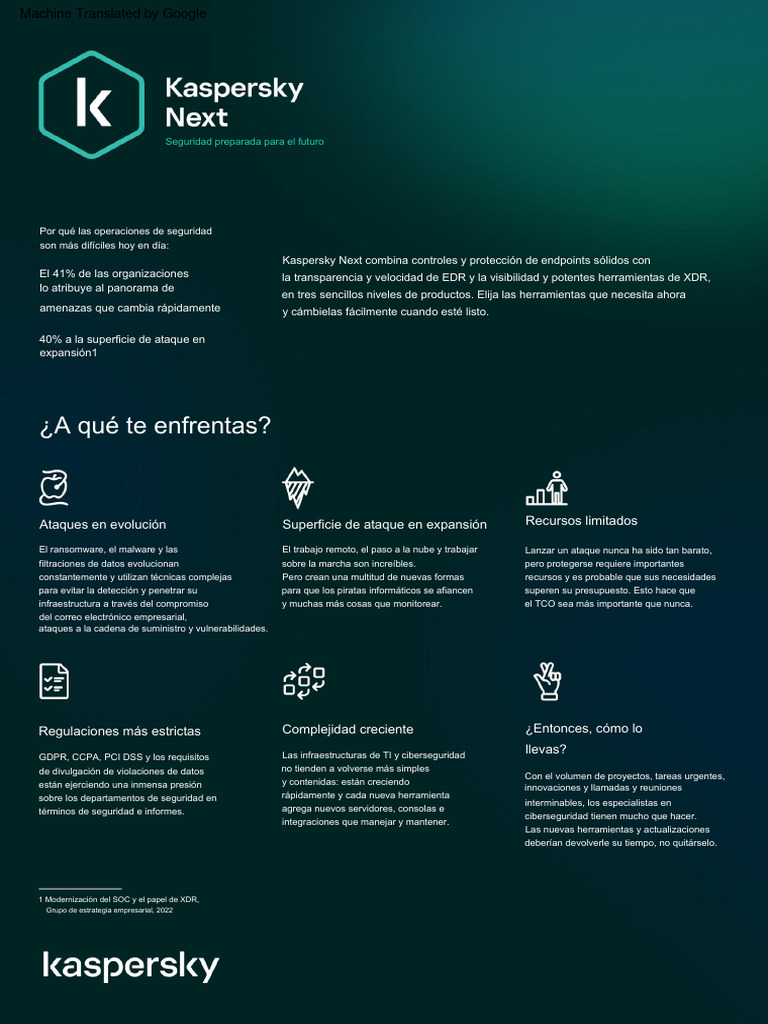 Kaspersky Next Datasheet | PDF | La seguridad informática | Seguridad