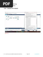 Calculate IPv4 Subnets Lab Guide | PDF | Ip Address | Communications Protocols