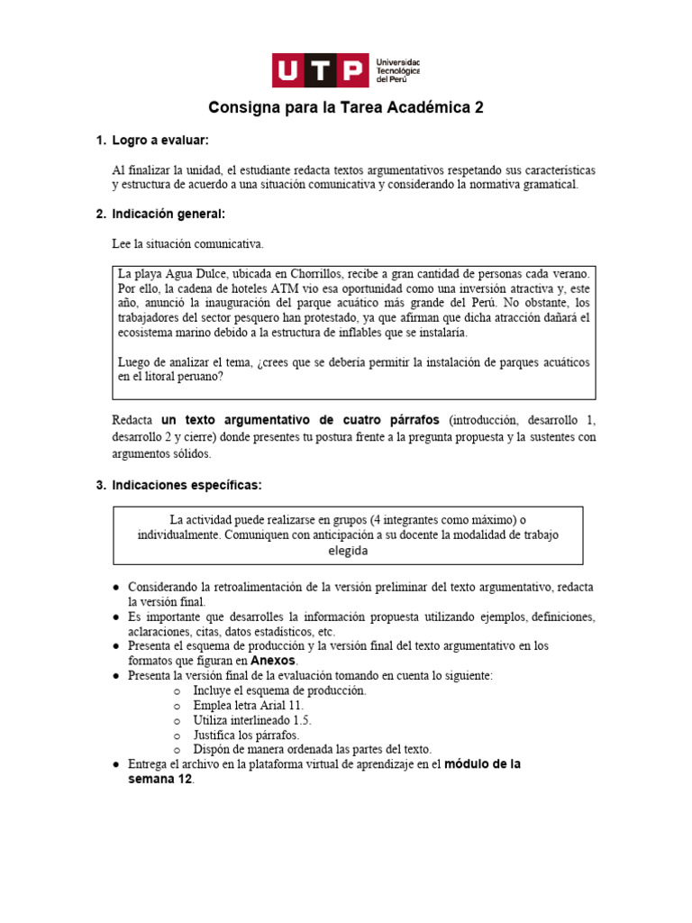 Consigna para La Ta2 - GDNTNR | PDF | Sustentabilidad | Turismo