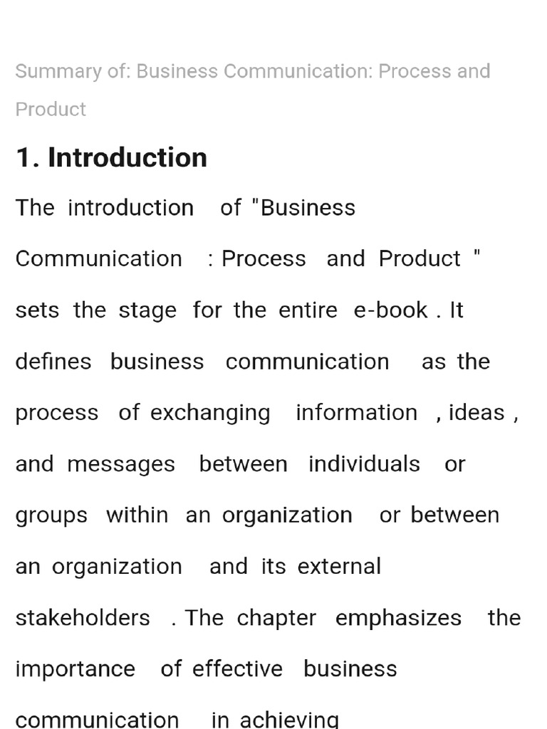Business Communication_ Process and Product (1) | PDF