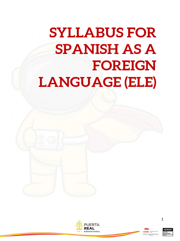 Syllabus For Spanish As A Foreign Language Ele | PDF | Spanish Language