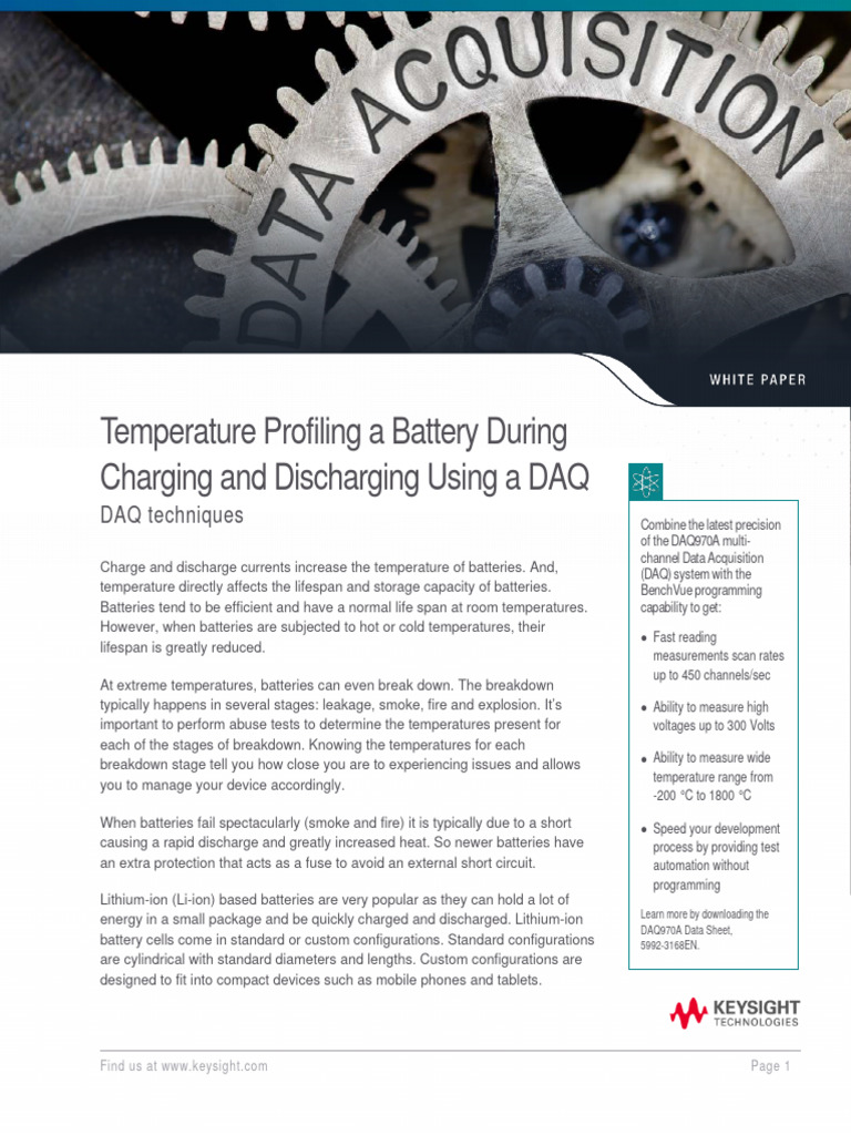 Battery Temperature Profiling | PDF | Data Acquisition | Power Supply