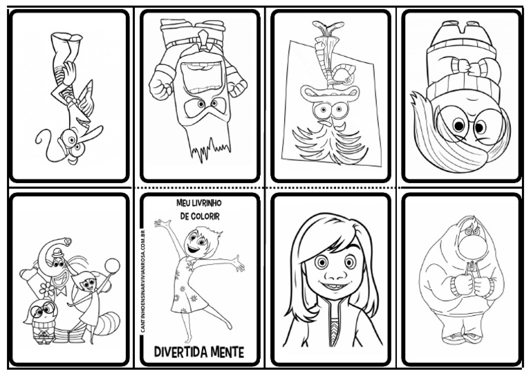 Livrinho para Colorir Divertida Mente Cantinho Ensinar 1 | PDF