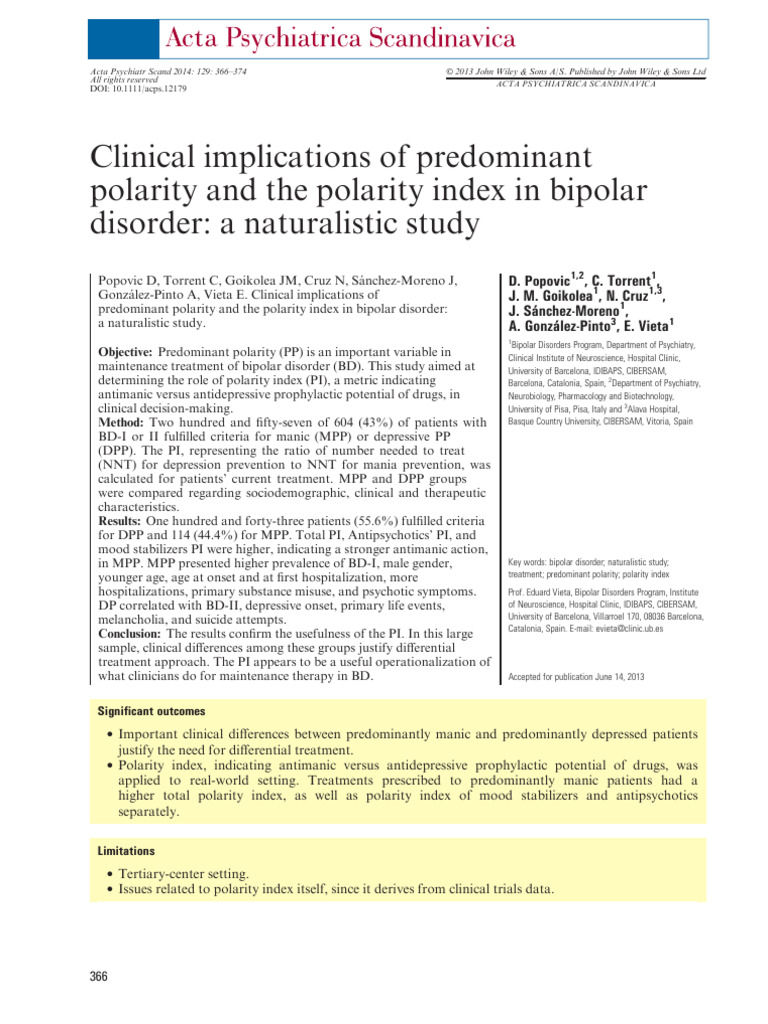 Acta Psychiatr Scand - 2013 - Popovic - Clinical Implications of ... Acta Psychiatr Scand - 2013 - Popovic - Clinical Implications of ...