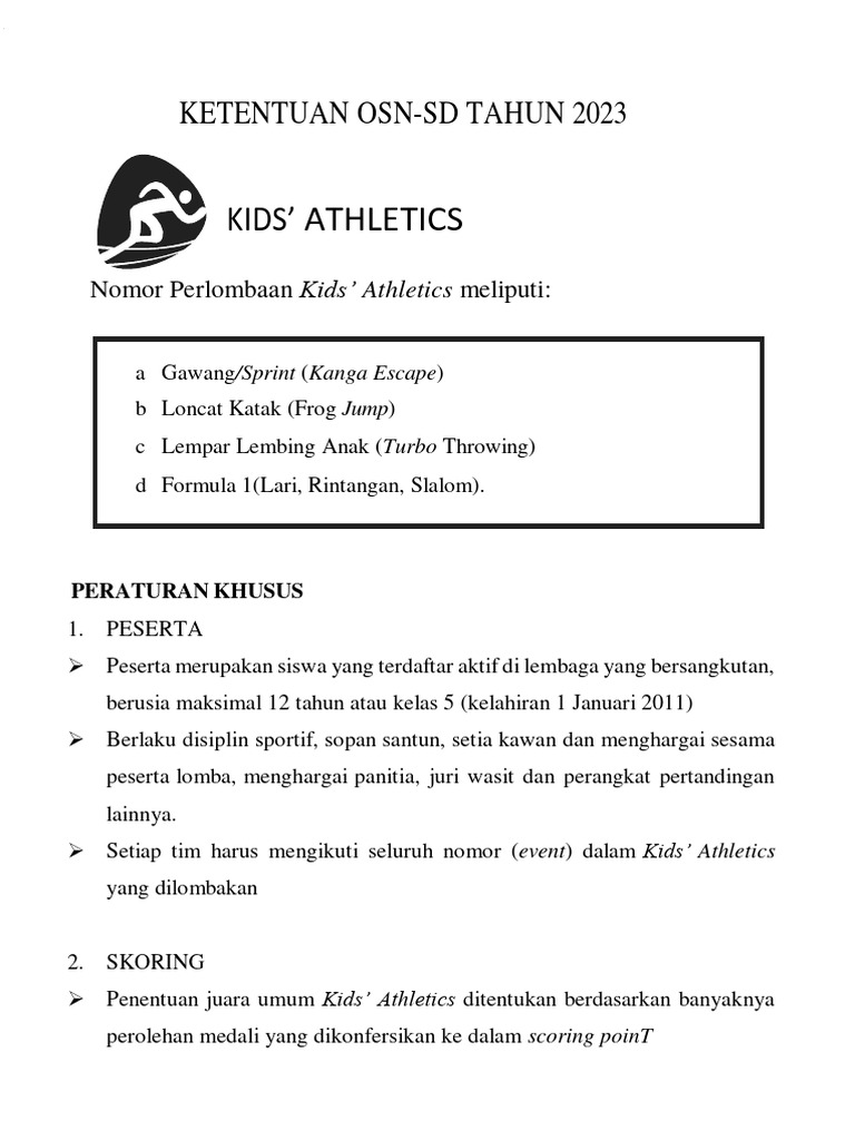 Juknis Osn Tahun 2023 | PDF