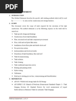 Tank Installation Method Statement | PDF | Welding | Construction