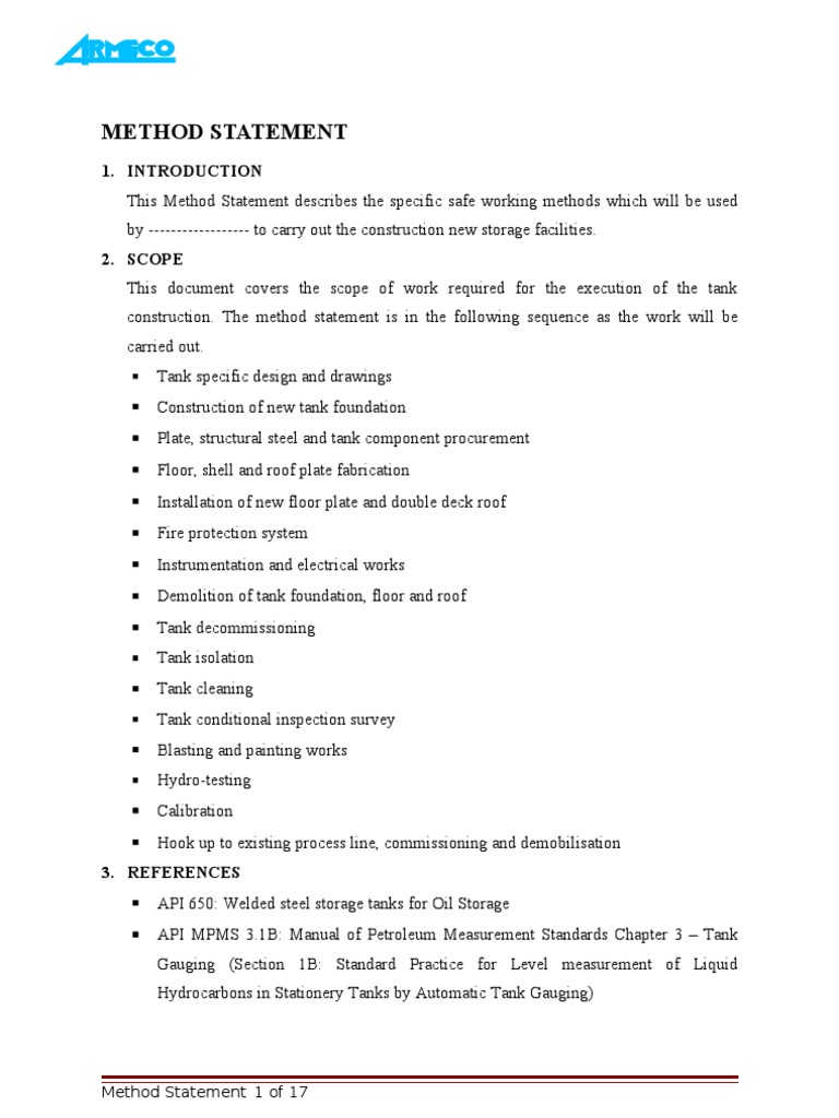 Method Statement | Welding | Structural Steel