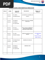 JADUAL GURU BERTUGAS 2025 | PDF