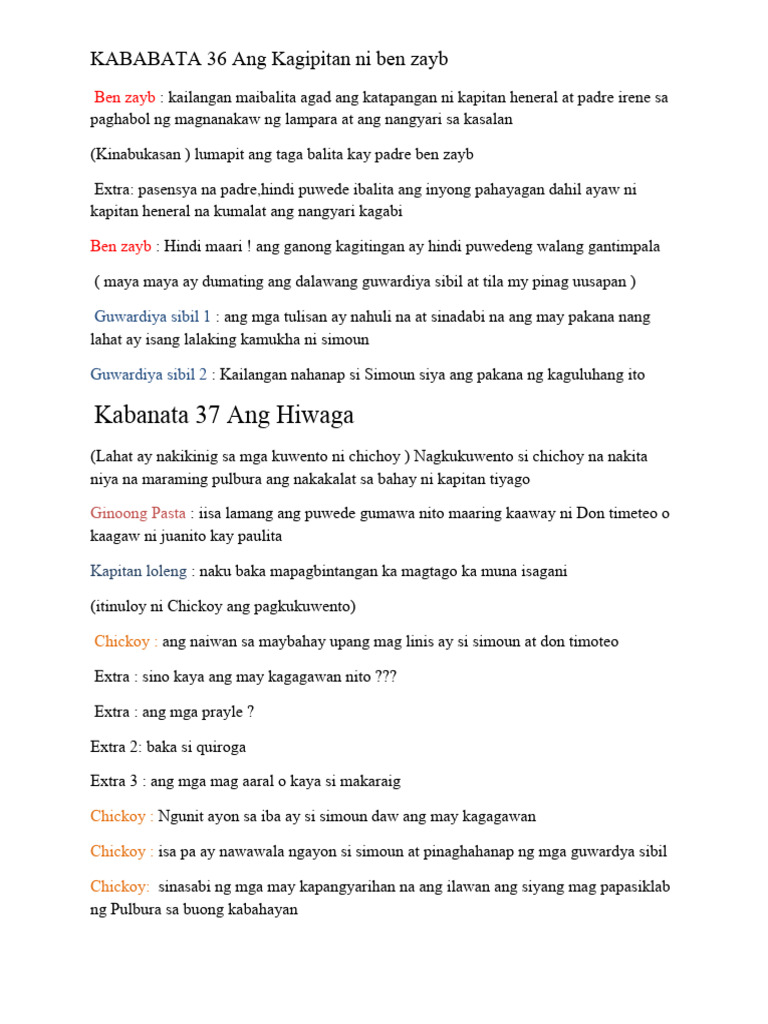 KABABATA 36 Ang Kagipitan Ni Ben Zayb | PDF