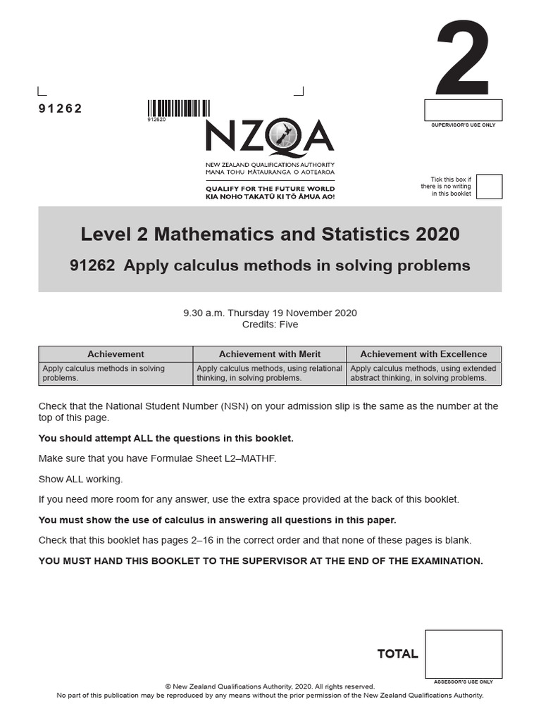 Examination Paper 2020 | PDF | Calculus | Speed