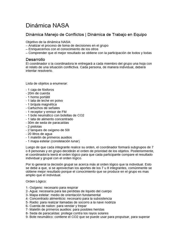 Dinámica NASA | PDF | Ciencia y matemáticas | Historia