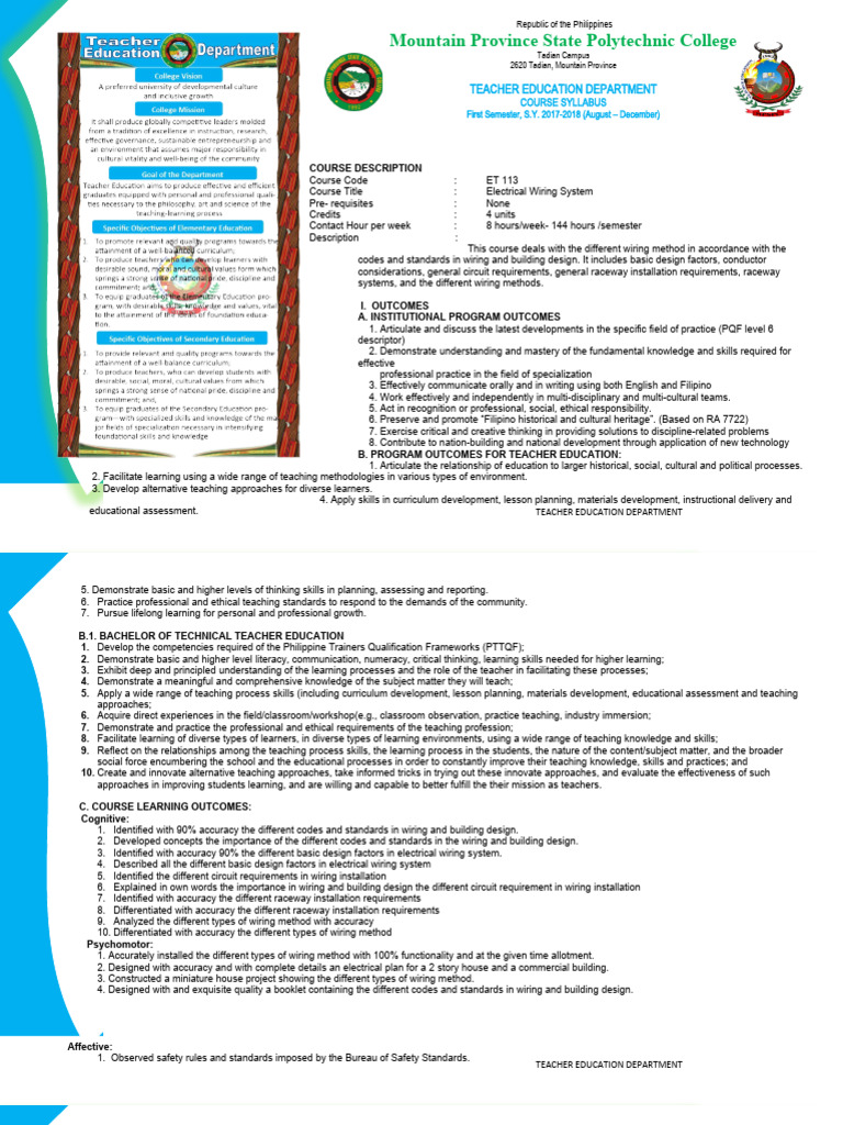Electrical Wiring System and Design Final | PDF | Electrical Wiring ...