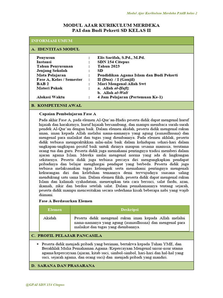 Modul Ajar K2 BAB 2 | PDF | Karier & Perkembangan | Sains & Matematika