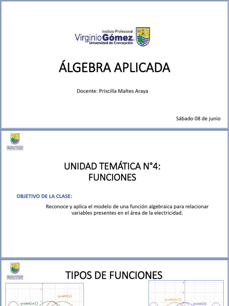 Álgebra Aplicada - N°12 (08 de Junio) | PDF | Funciones trigonométricas ...