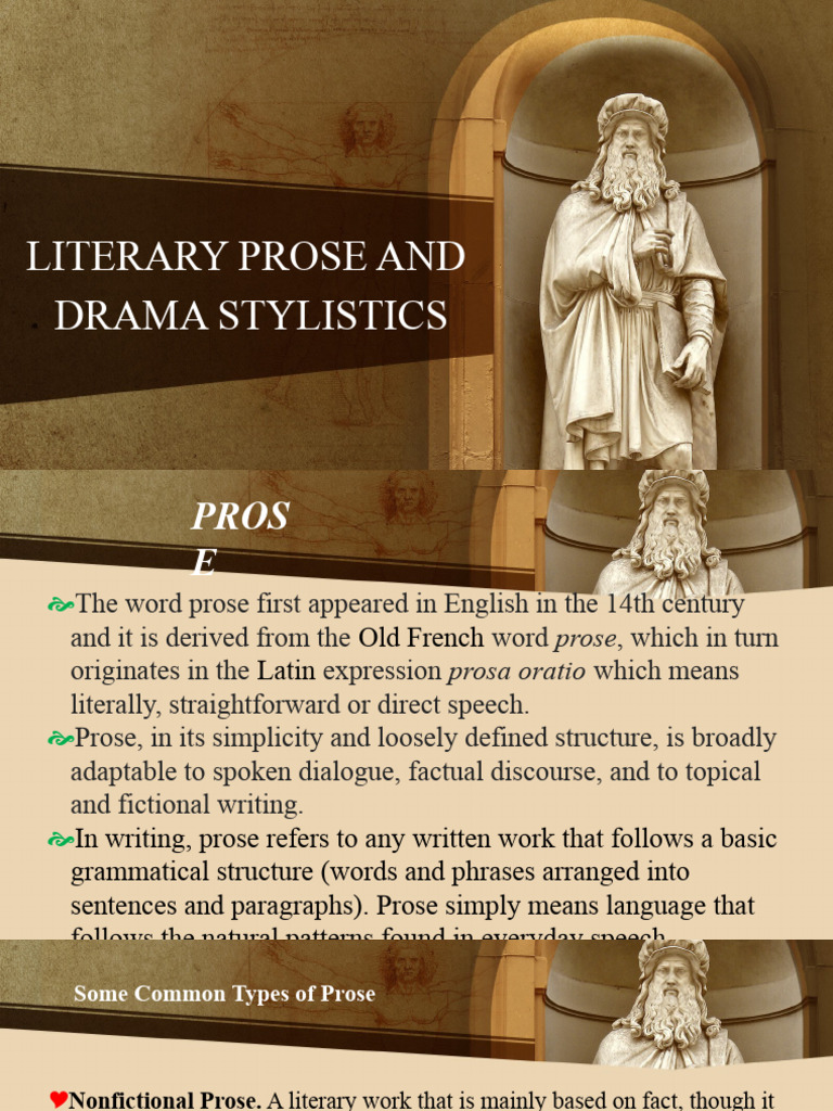 Prose, Drama, Litt Theories, Elements and Language | PDF | Narration ...
